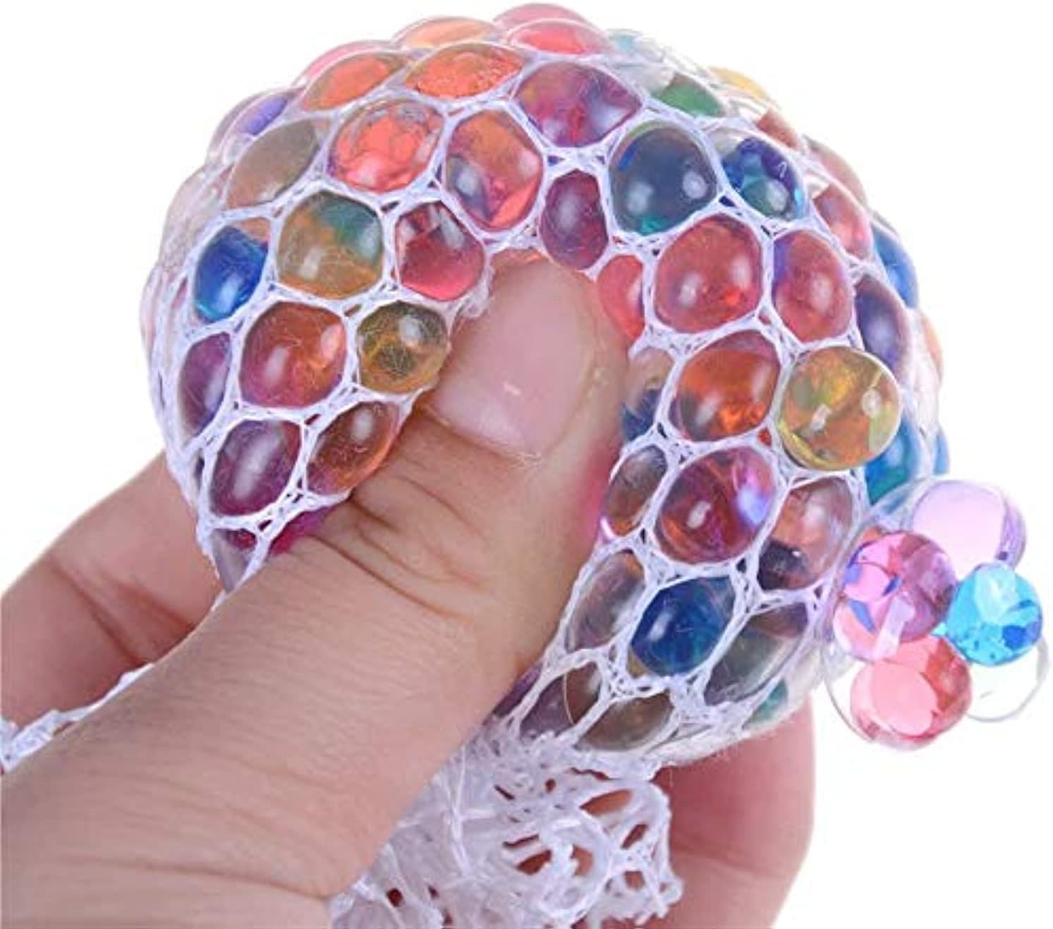 ZOOK 8 PCS Spongy Bead Squeeze Grape Bead with Net Stress Ball Sticky ...