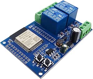 Amazon.com: Dual-Channel WiFi Relay Module ESP32-WROOM Development Board Secondary Development ...