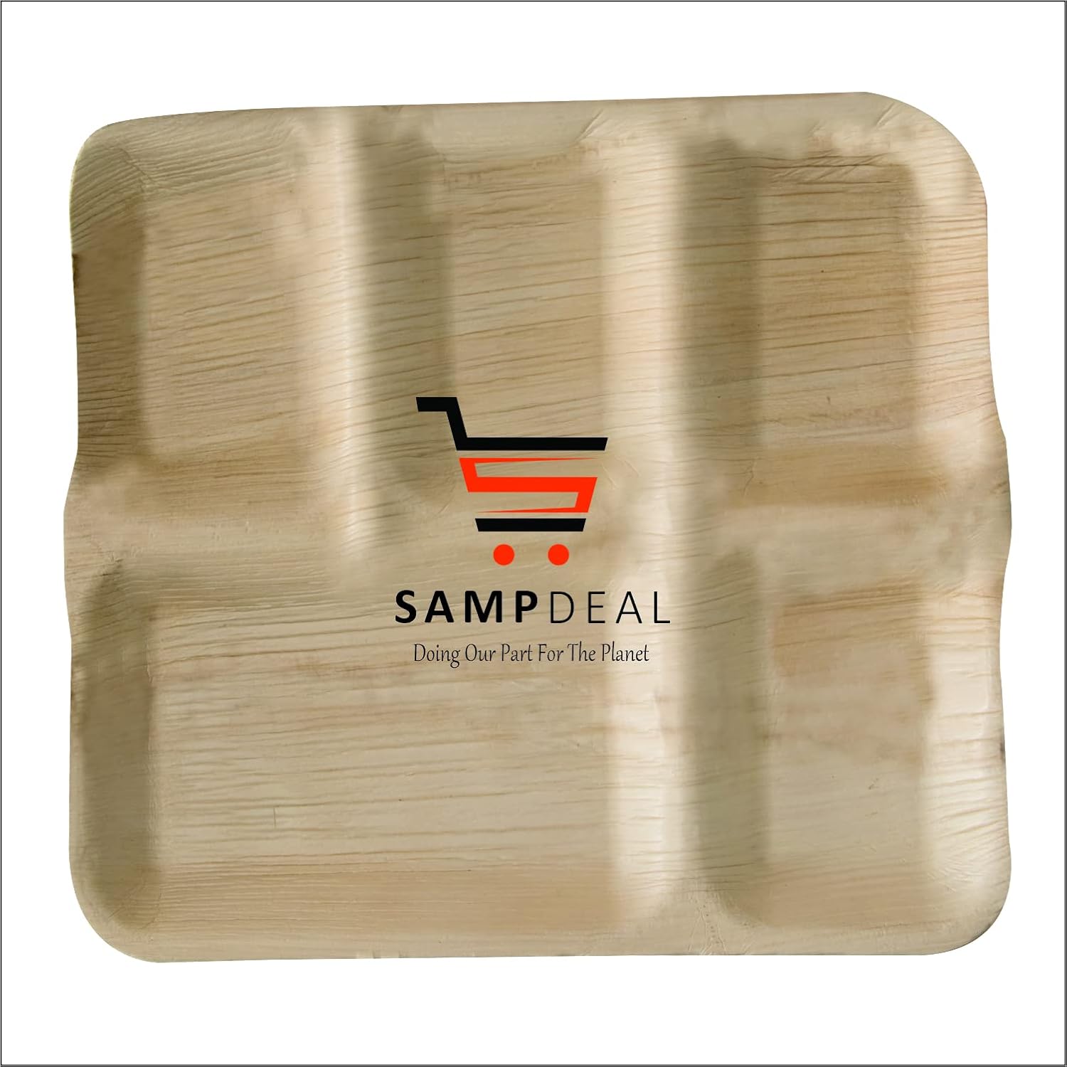Buy SAMP DEAL Natural Biodegradable Tray - Soak Free 100% Compostable ...