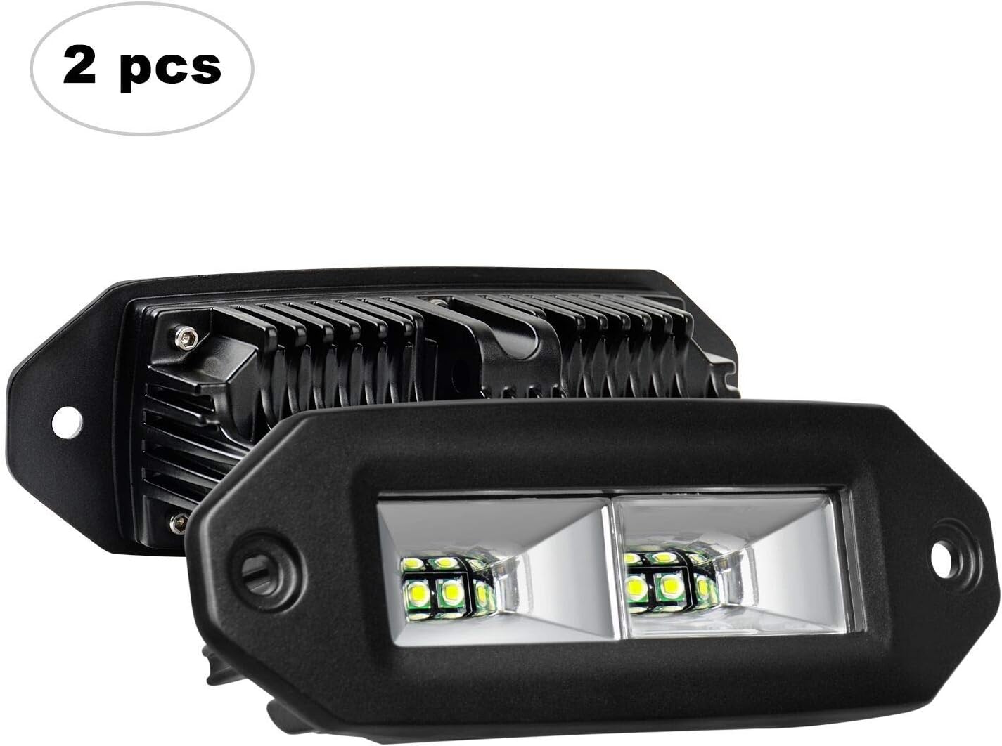 Amazon.com: Flush Mount LED Pods, AAIWA 40W 2PCS Off Road Backup LED ...
