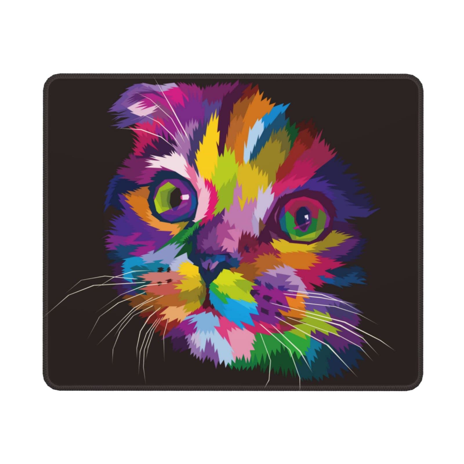 Amazon.com: 12" x 10" Artistic Cat Mouse Pads Colorful Cute Animal ...