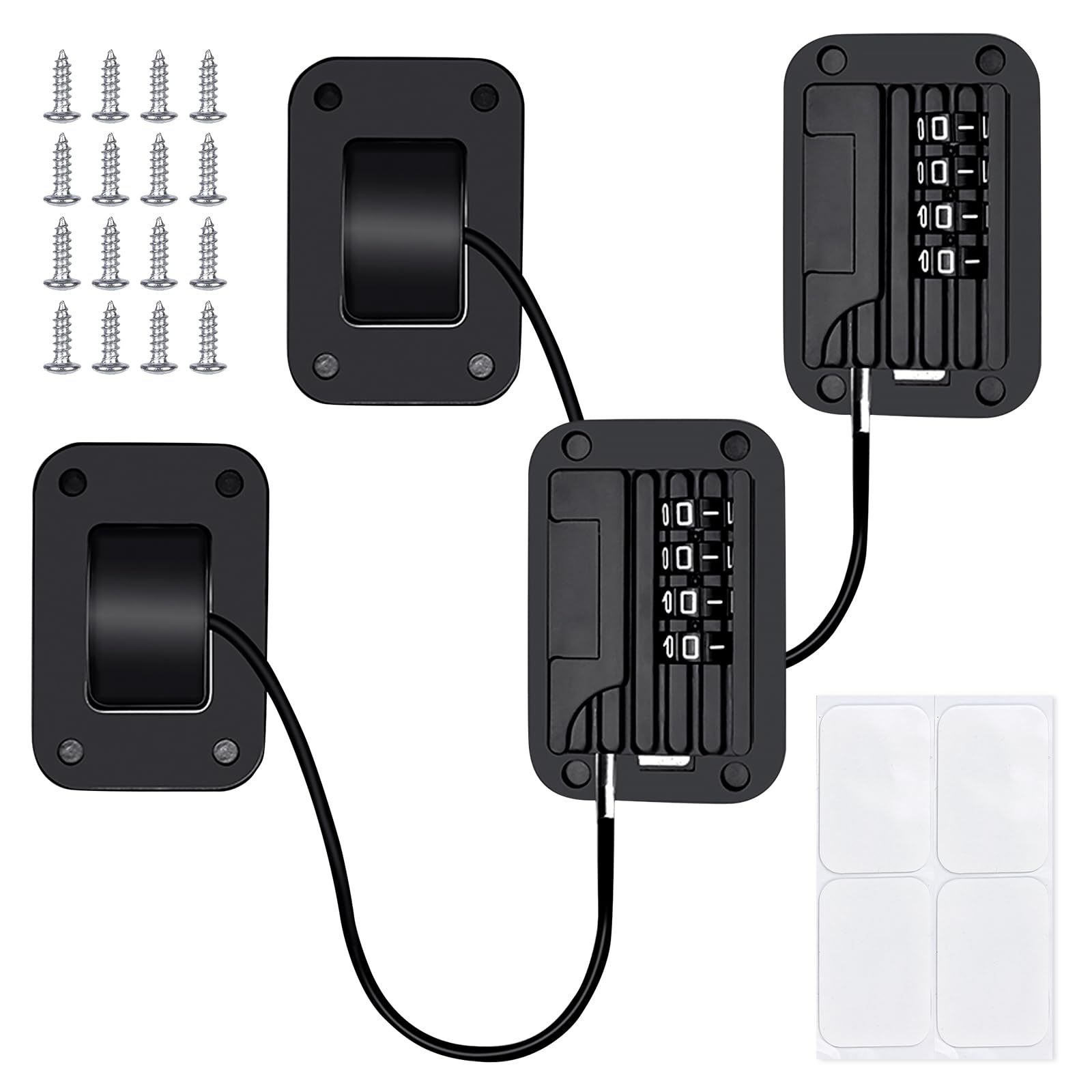 SUNOYA Fridge Lock with Code No Drilling, 2 Pieces High Security Fridge ...