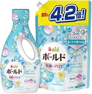 Amazon | 【セット売り】P＆G ボールド 洗濯洗剤 液体 フレッシュフラワーサボン 本体 640g＋詰替用ウルトラジャンボサイズ 1680g | ノーブランド品 | 液体洗剤