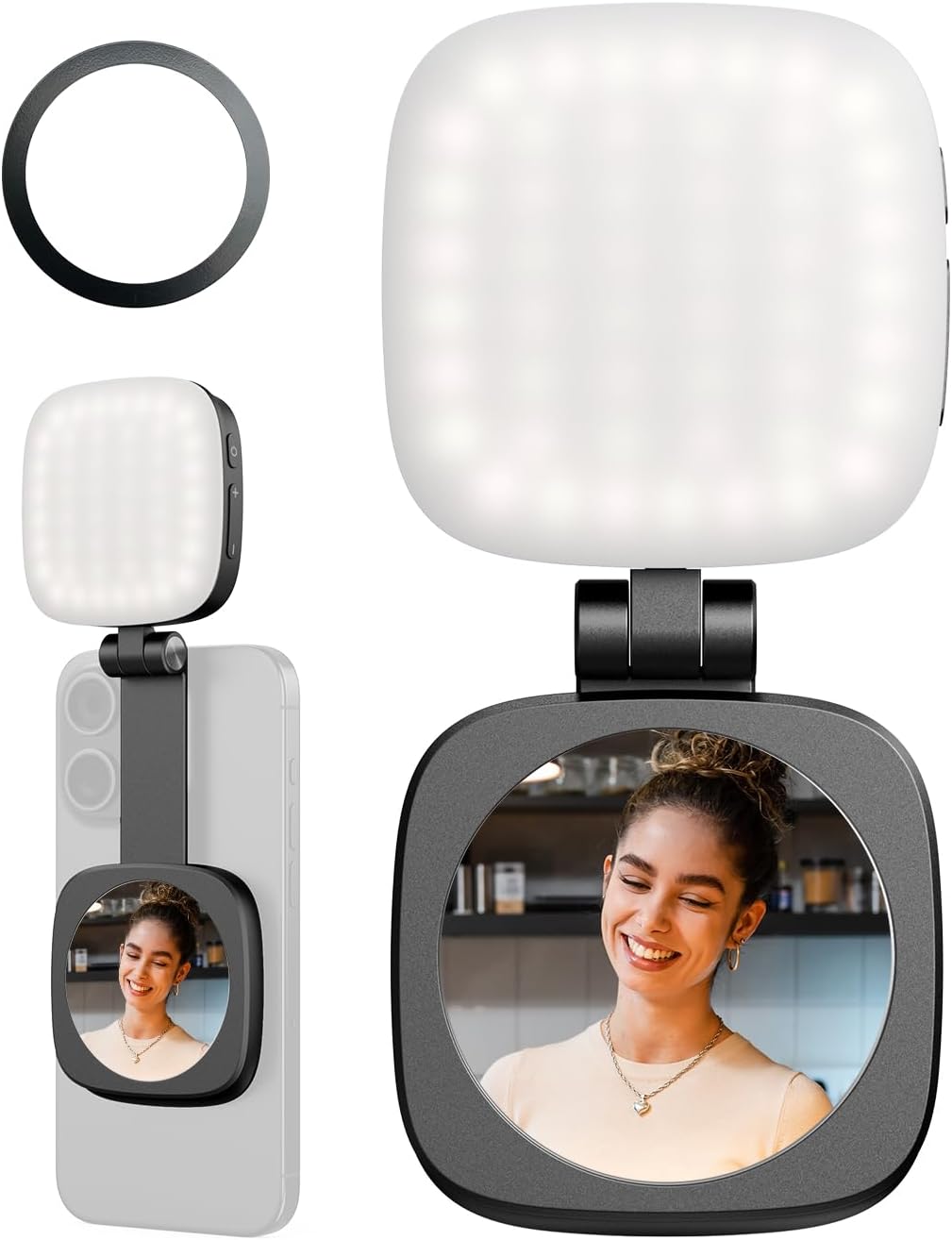 Amazon.com: RALENO Magnetic Selfie Light for MagSafe iPhone, LED Phone ...
