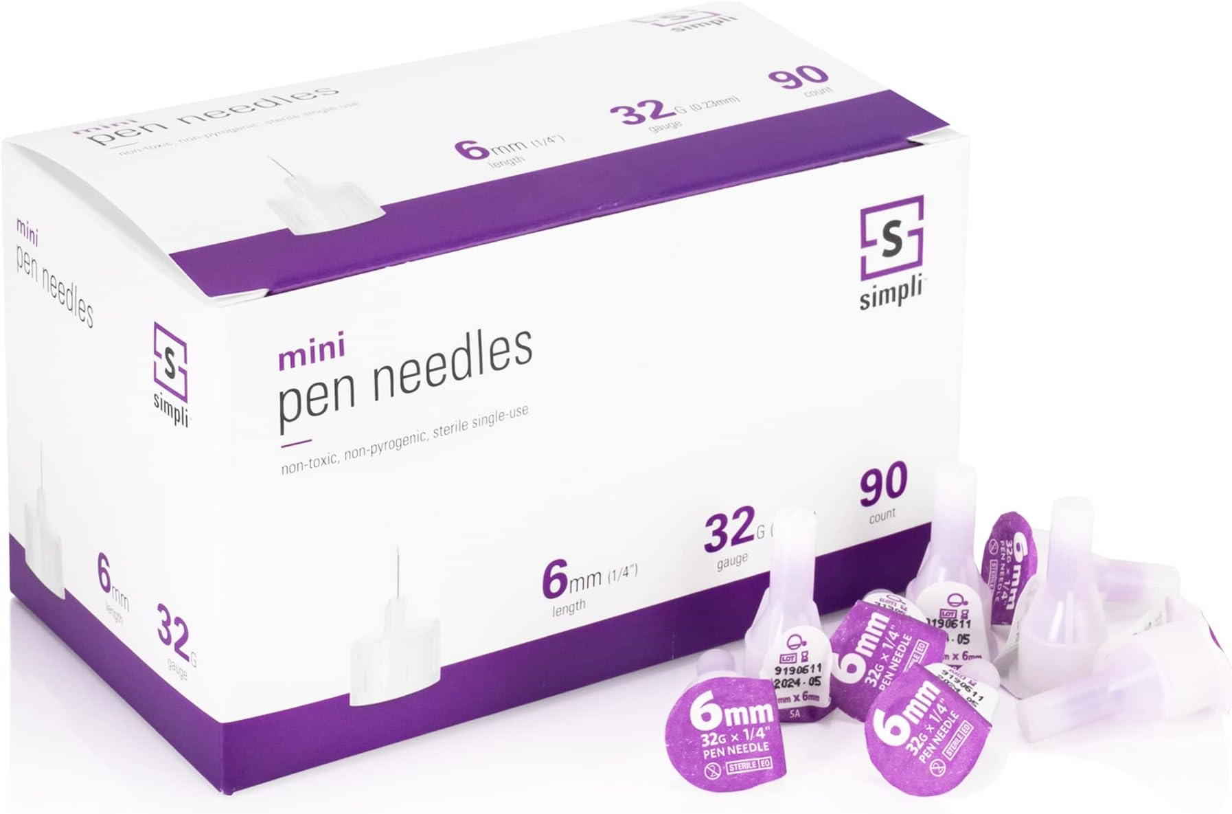 Amazon.com: Easy Touch Insulin Pen Needles, 32G, 1/4-Inch/6mm, Box of ...