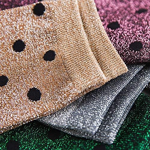 ZHANGCHI Women Socks 5 Pairs Glitter Socks Women Socks Fashion Female ...