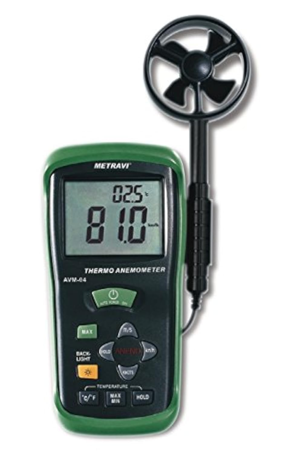 Metravi AVM-04 Digital Thermo-Anemometer for Air Velocity & Temperature ...