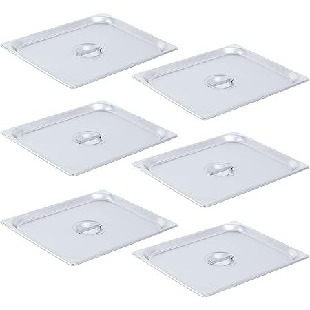 Amazon.com: 6 Pcs Polycarbonate Food Pan Lids with Handle, 1/6 Size ...