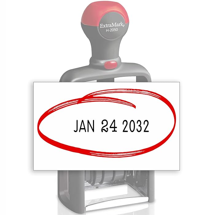 Buy Heavy Duty Office Date Stamp - Brush Stroke Design - Self Inking ...