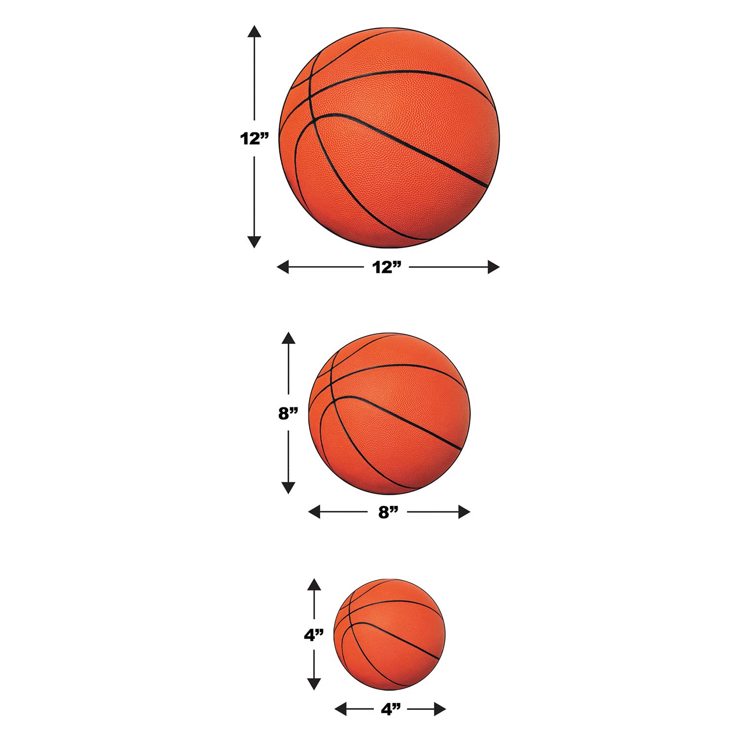 Snapklik.com : Beistle 40-Piece Basketball Cut Outs In Orange And Black