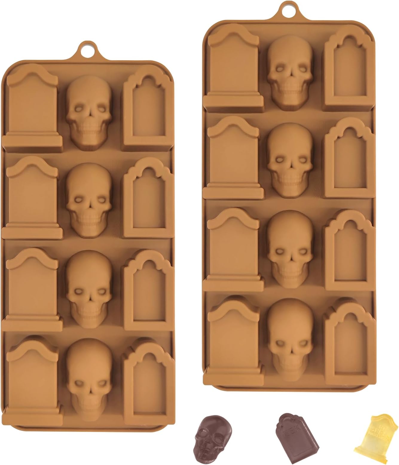 Amazon.com: Webake Skull Chocolate Mold with 5 Different Shapes ...