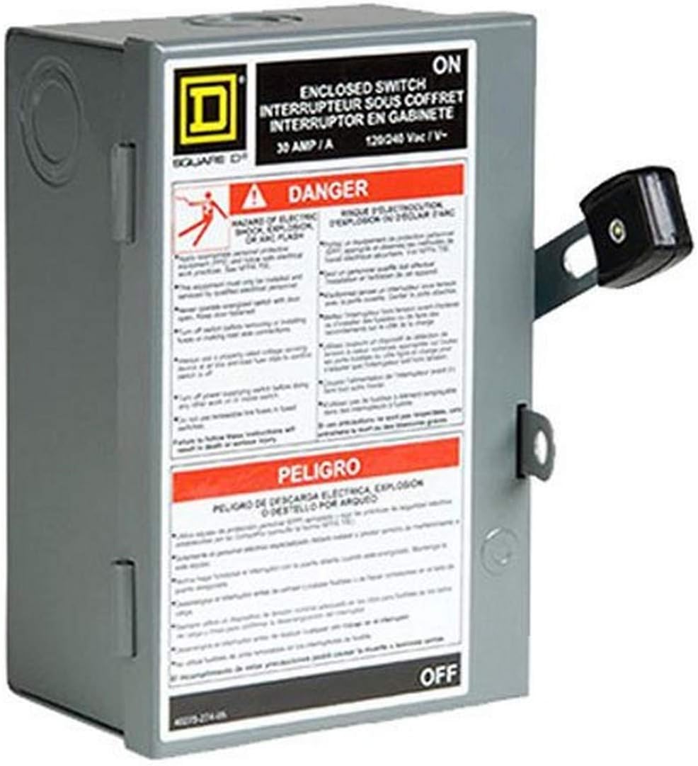 Square D - D324NRB General Duty Safety Switch, Fusible, 200-Amp, 240V ...