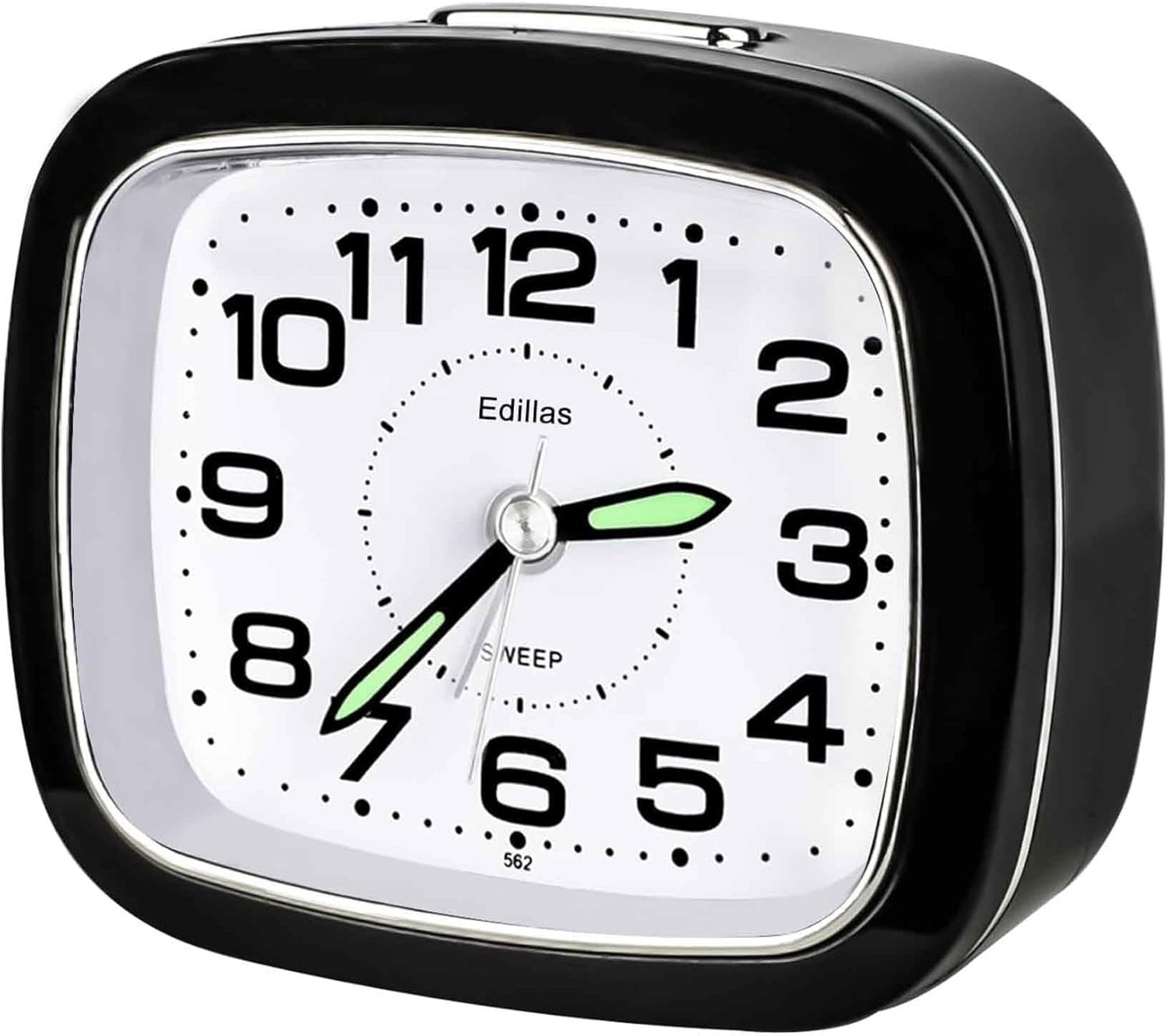 Edillas Alarm Clock Bedside,Small Analogue Travel Clock Battery ...