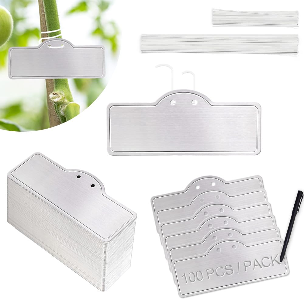 Amazon.com : TCYPUHL Metal Plant Labels, Aluminum Plant Tags, Tree Tags ...