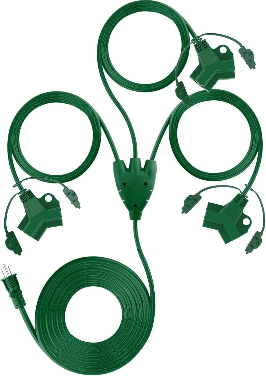 Amazon.com: 1 to 6 Outlet Splitter 100 FT Extension Cord, 3 Direction ...