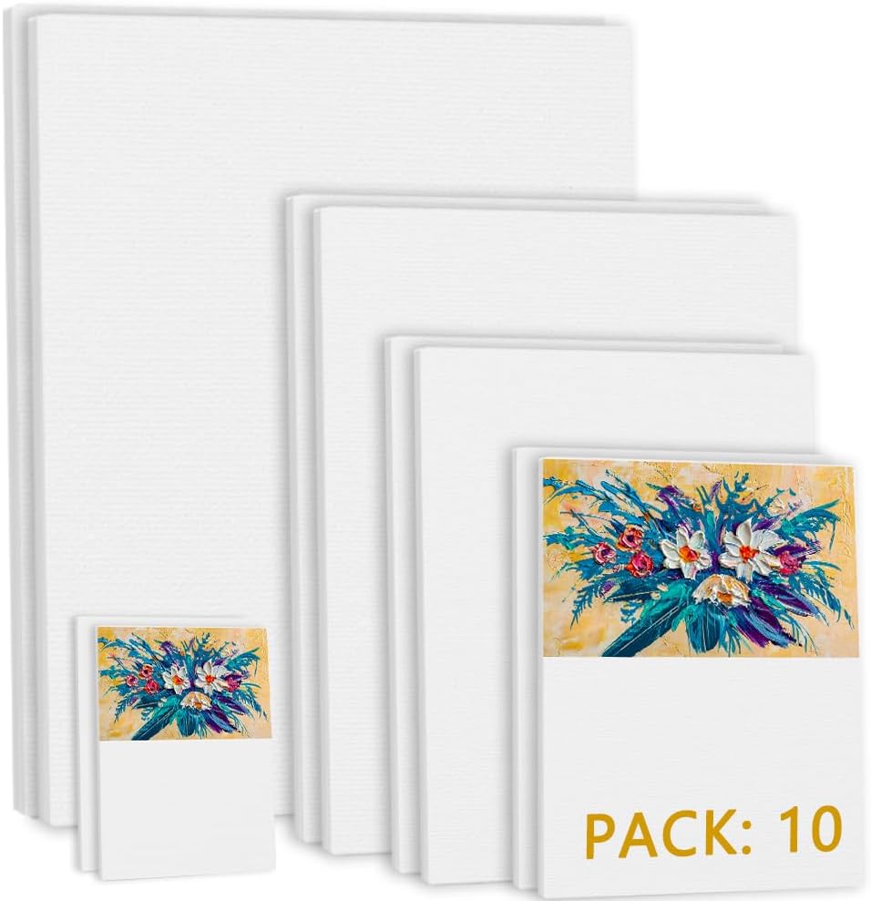 Dorkis Juego de 10 Paneles de Lienzo, Tableros de Lienzo para Pintura ...