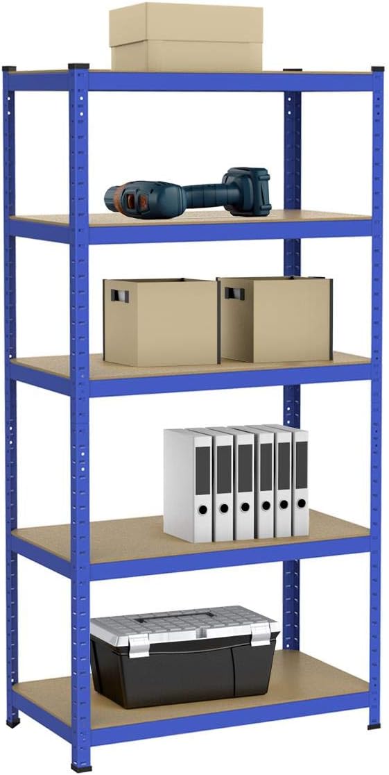 Whalen 5 Tier 48'' (121cm) Step Beam Heavy Duty Storage Shelf Rack ...