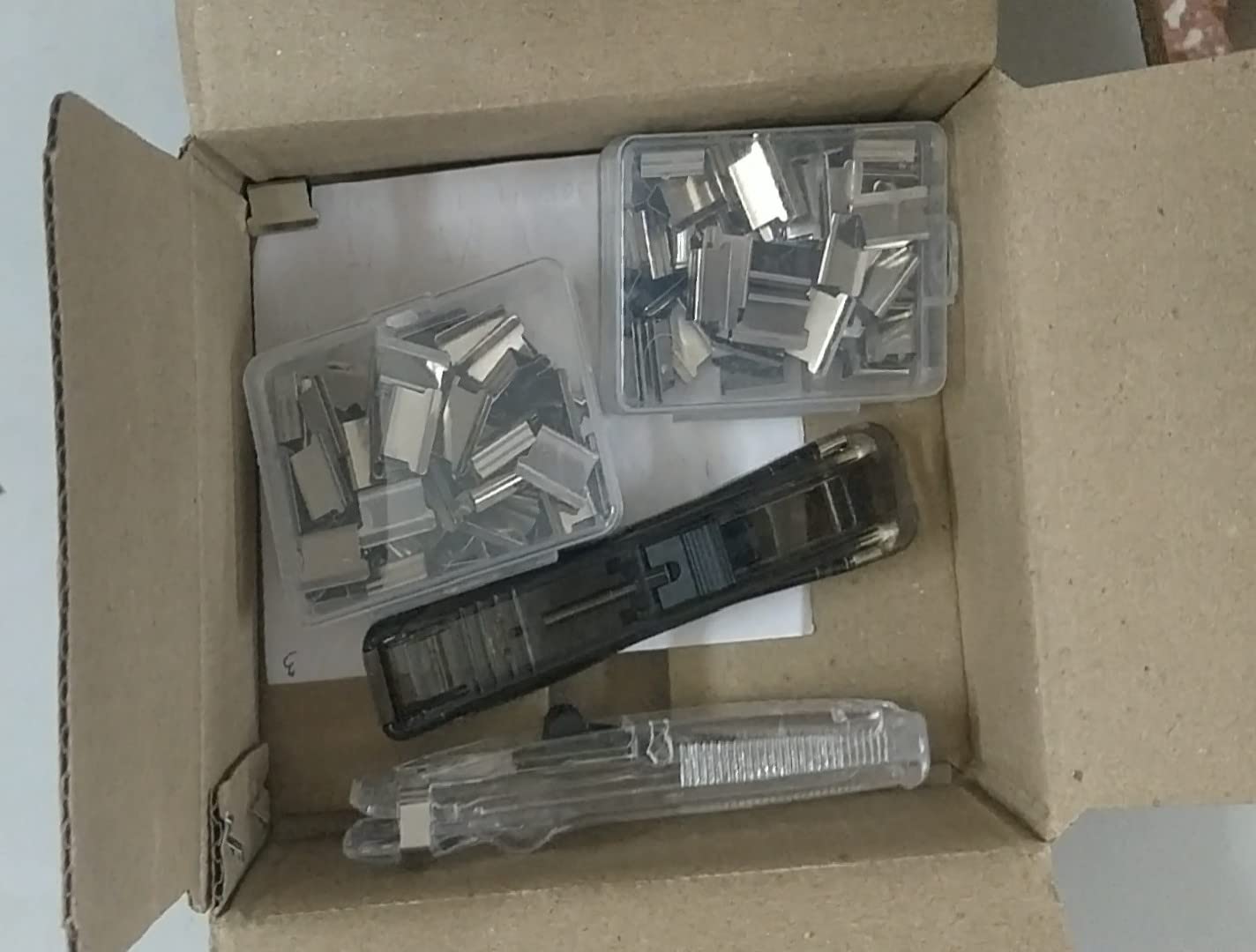 TCCO ENTERPRISE 2 Pack Portable Handheld Paper Clam Clip Dispenser with ...