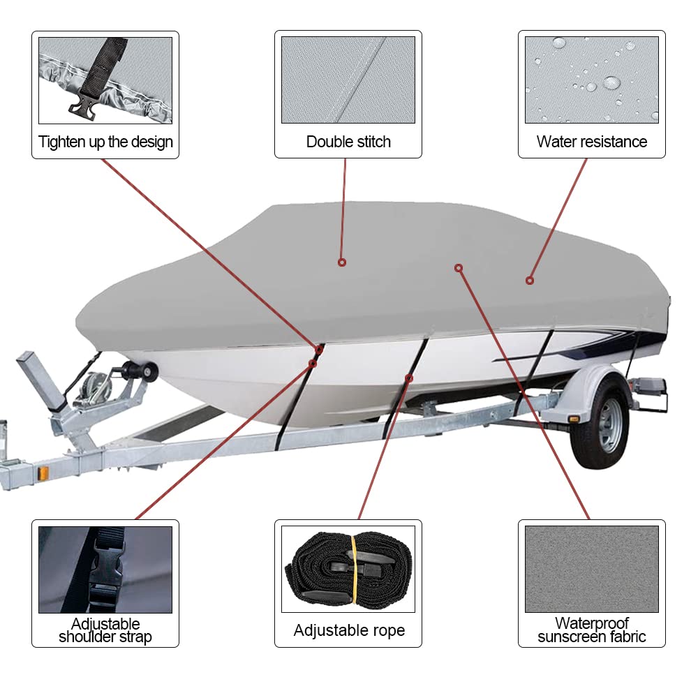 Snapklik.com : 600D Boat Cover 20-22ft Oxford Fabric Heavy Duty ...