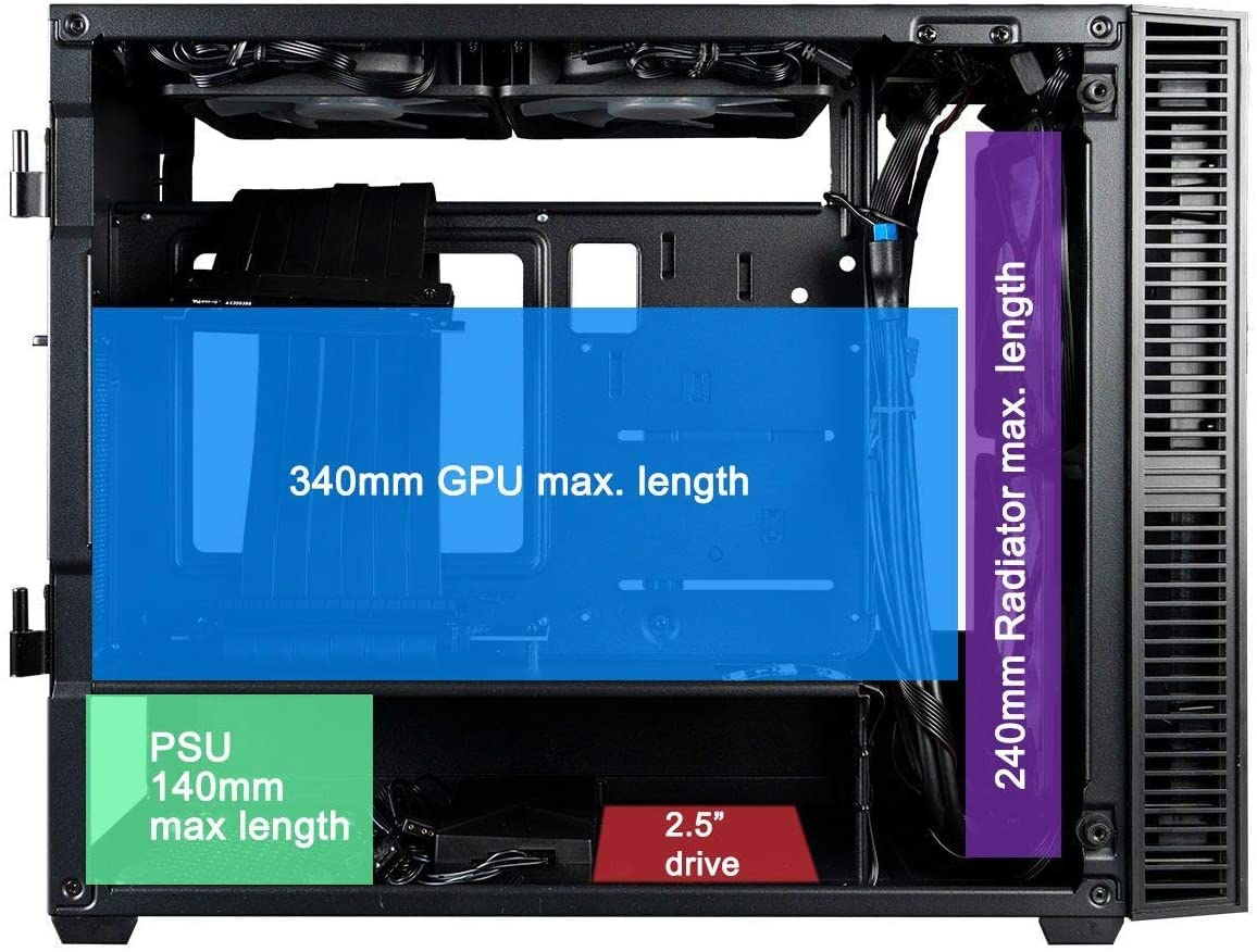 Buy CUK Continuum Mini ITX Gaming Barebone Desktop Case with 120mm ...