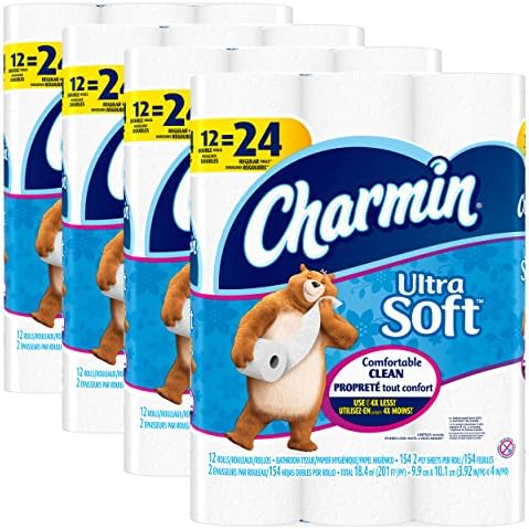 Amazon.com : Charmin Ultra Soft Toilet Paper, 9 Mega Rolls Bath Tissue ...