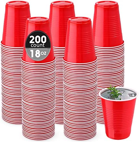 Amazon.com: Zopeal 200 Pack 16 oz Plastic Cups Bulk Disposable Easter ...