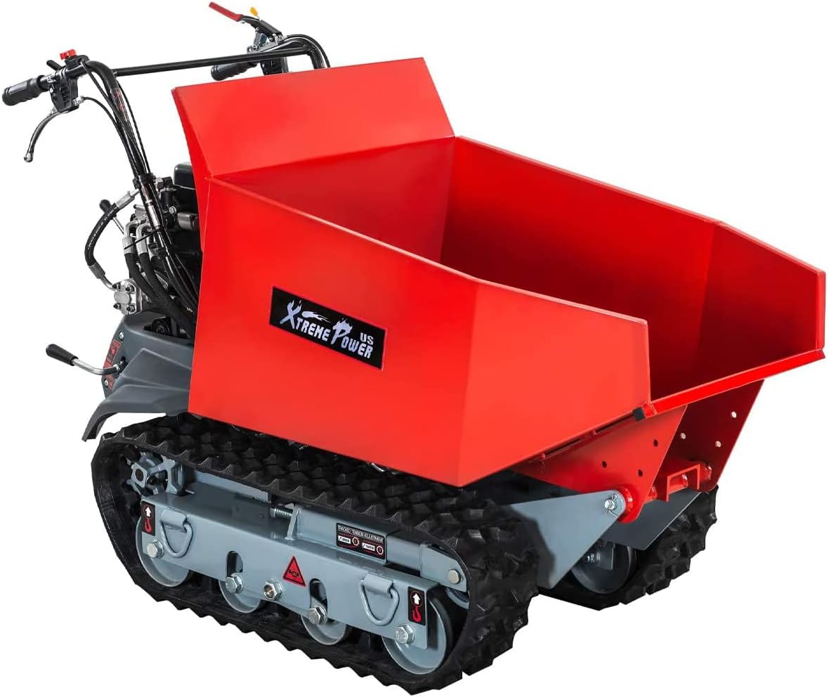 Amazon.com : XtremepowerUS 6.5HP All-Terrain Track Wheel Barrow Gas ...