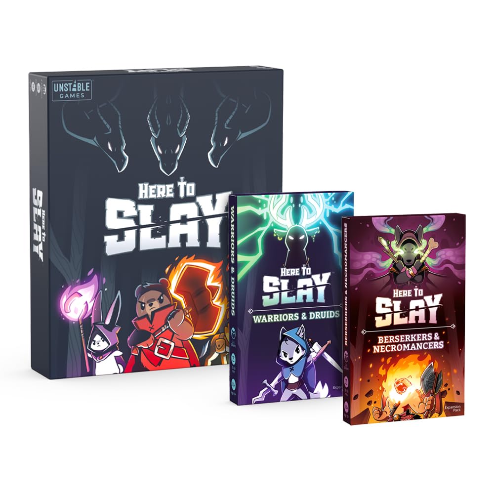 Amazon.com: Unstable Games - Here to Slay - Base Game + 2 Expansions Bundle