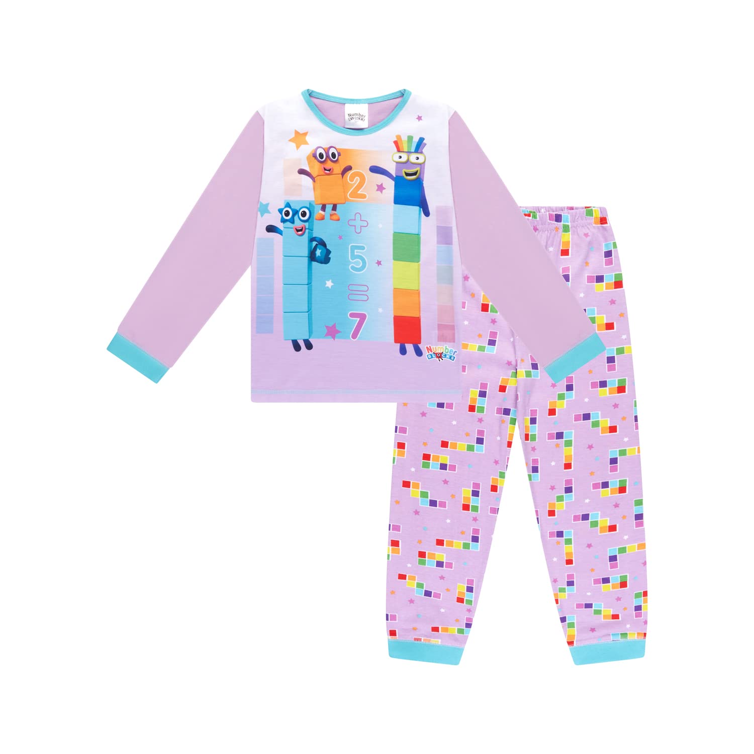 Buy NumberblocksGirls Pyjamas Pjs Set Ages 3 to 8 Years Old Online at ...