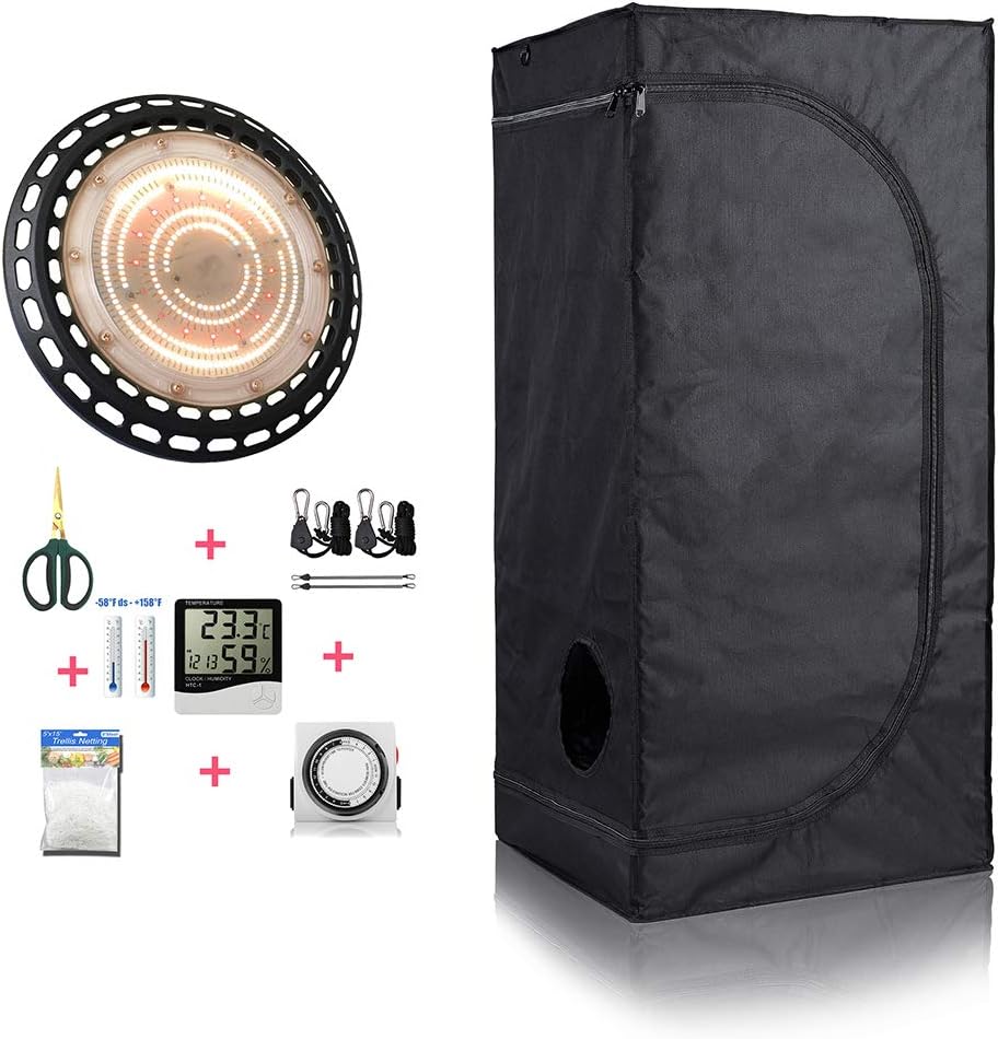 Amazon.com: CDMALL Small Indoor Grow Tent Kit Complete 16''x16''x48 ...