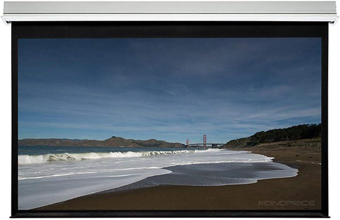 Amazon.com: Monoprice Ceiling Recessed Motorized Projection Screen ...