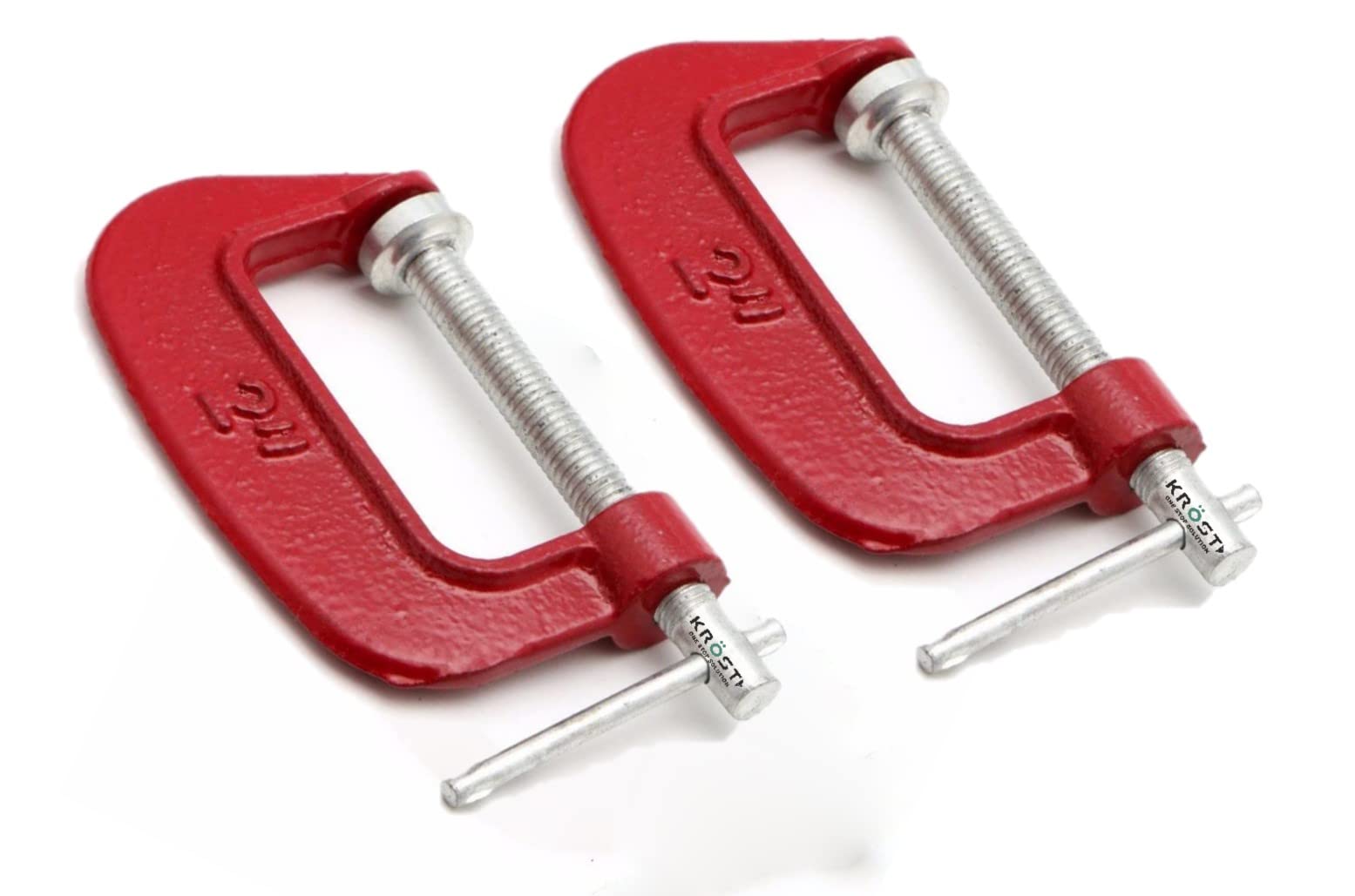 KROST Heavy Duty C and G Clamp Set, 2" C-Clamp for Metalworking ...