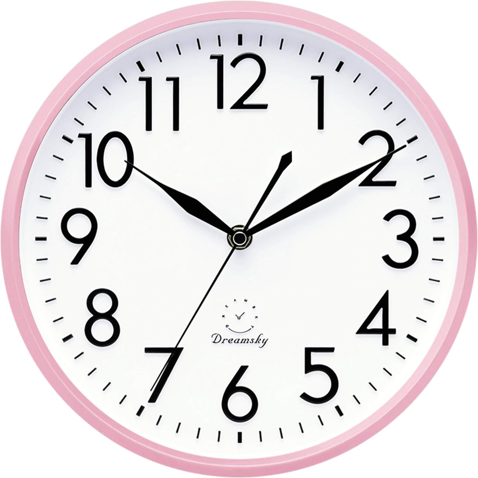 Amazon.com: DreamSky 10 Inches Wall Clocks Battery Operated - Silent ...
