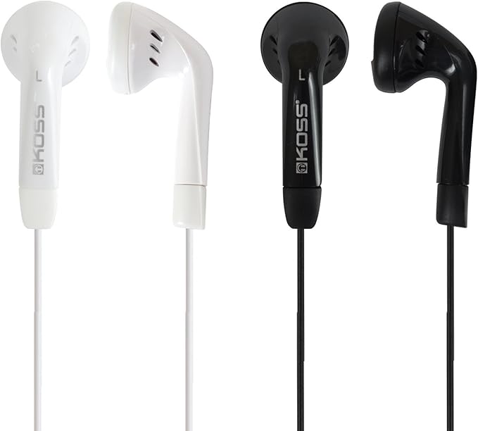Amazon.com: Koss KE7 Earbuds Stereophone Combo Pack,Black and white ...
