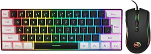 Amazon.co.jp: Colorful Luminous Gaming Keyboard and Mouse Set 61 Keys ...
