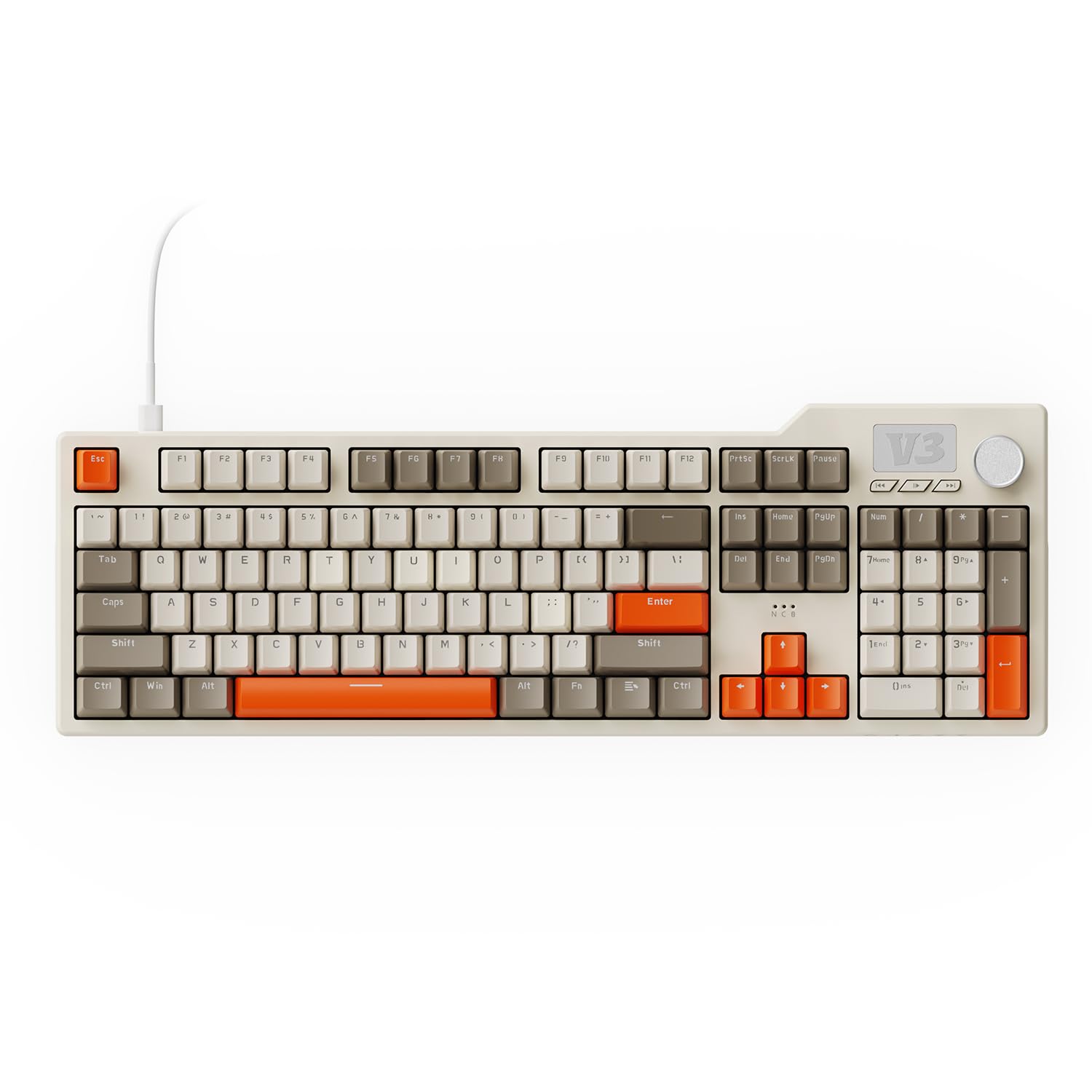 AJAZZ AK35I V3 Full Size Wired Gasket Mount Keyboard with Multimedia ...