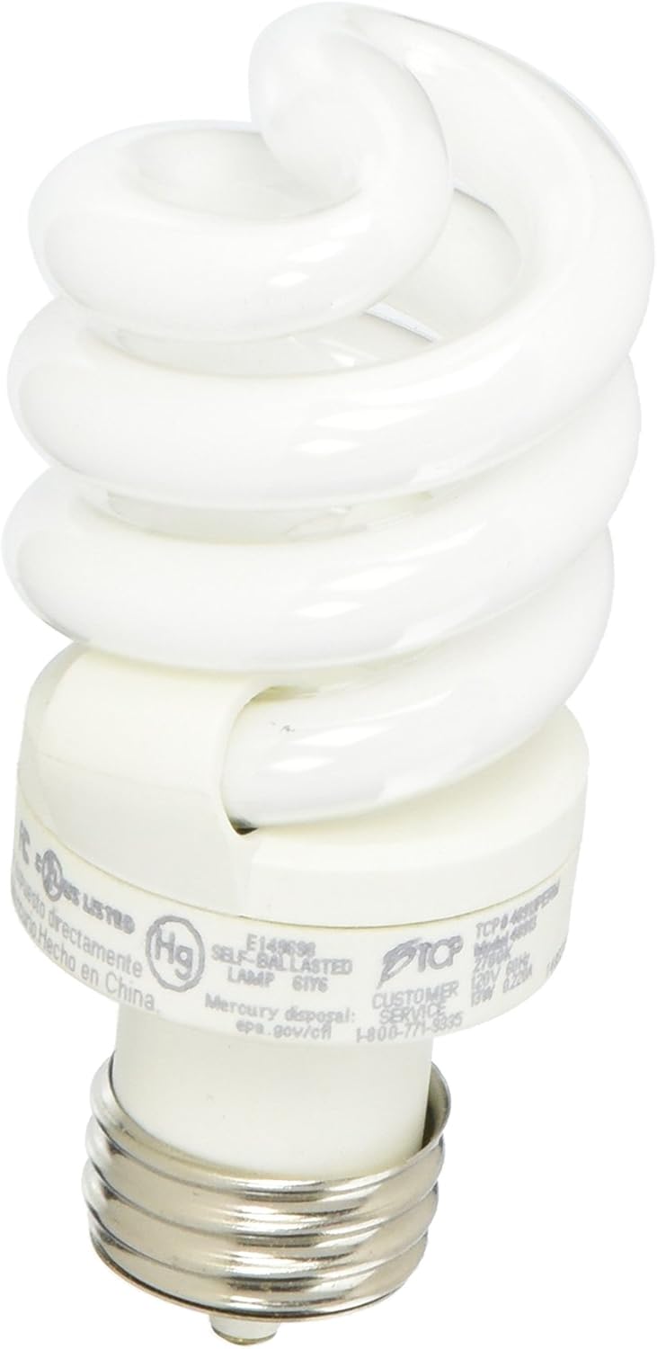 TCP 48913PERM 13-watt 2700-Kelvin Full Springlamp CFL Perm Base ...