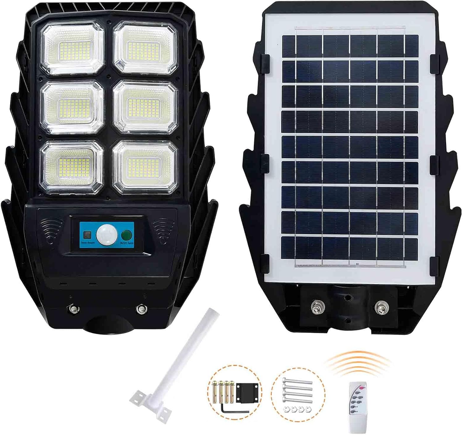 BRILLIRARE 90W Solar Street Lights LED, Dusk to Dawn IP65 288 LED Beads ...