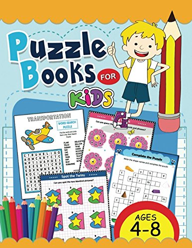 Puzzle Books for Kids Ages 4-8: Preschool and Kindergarten Activity Fun ...