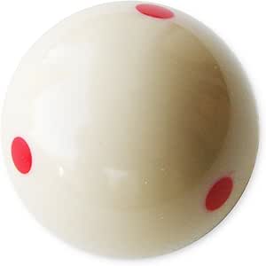 Iszy Billiards 6 Dot Measle Pool Cue Training Ball, 2 1/4-Inch, White ...