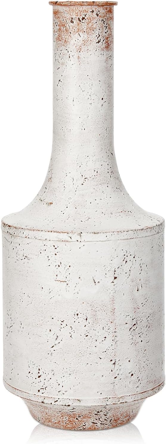 Amazon.com: 15" Metal Flower Vase Rustic Farmhouse Style Galvanized ...