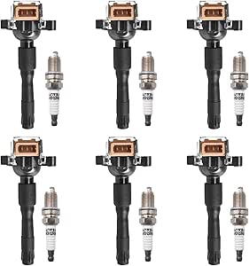 Amazon.com: OYEAUTO Ignition Coil Pack with Iridium Spark Plug UF300 C1239-6 Compatible with BMW ...