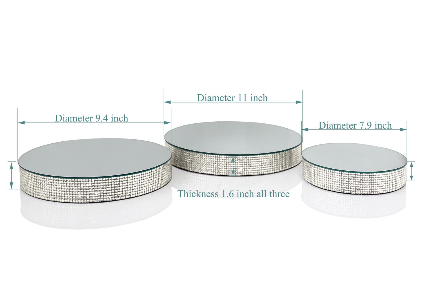 GIMORRTO Diamond Display Riser 3 PC, Glam Accent Table Display Platform ...