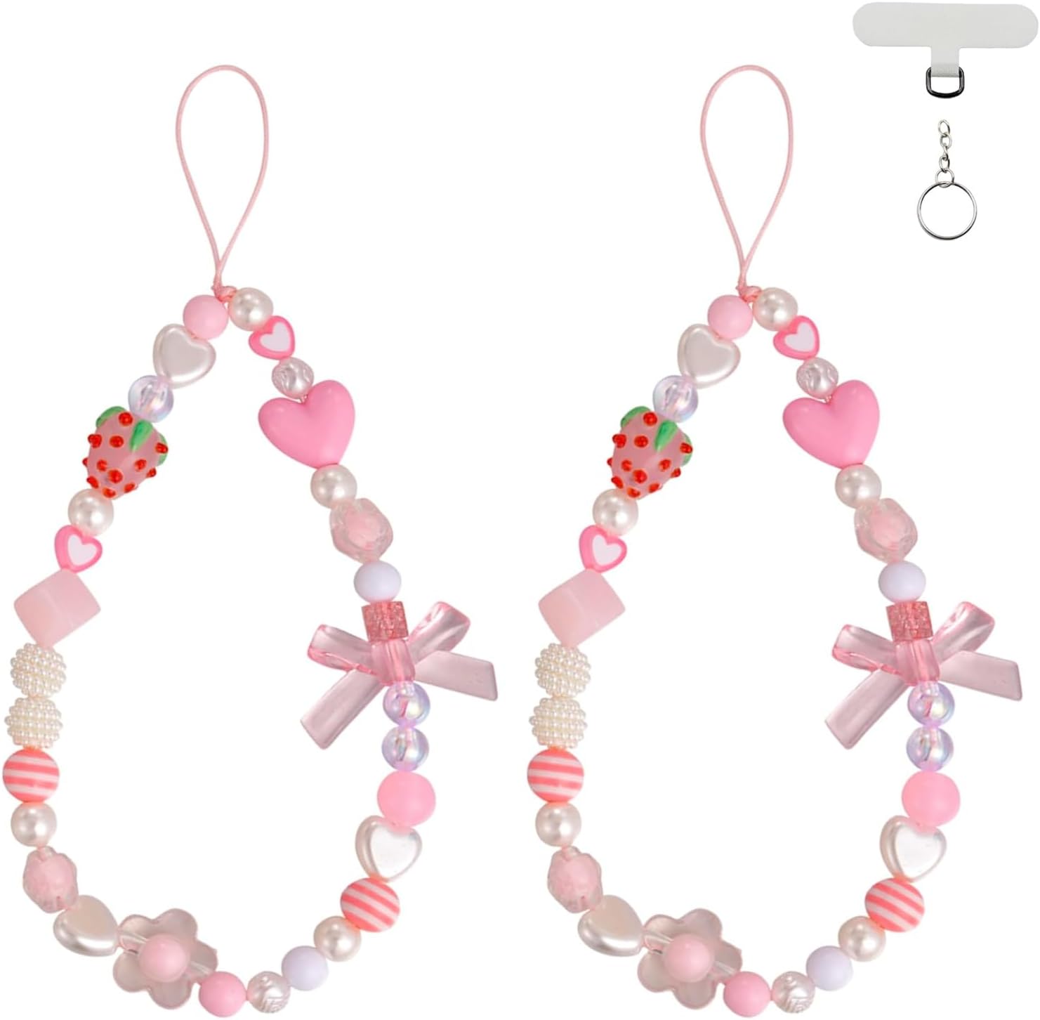 Amazon.com: Luckyvestir Phone Charms Aesthetic Strap, Kawaii Cute ...