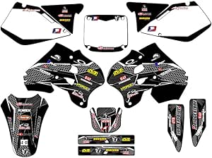 Amazon.com: 1996-1998 RM 125 Podium Black Senge Graphics Complete Kit ...