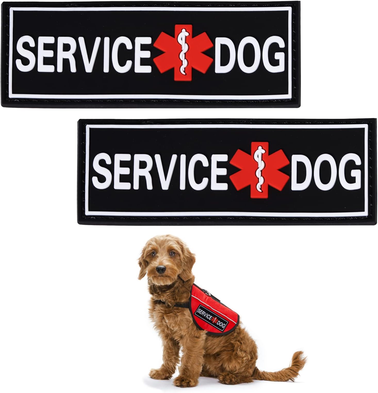 Amazon.com: 2 Pack Black Reflective Dog Patches Service Dog, Removable ...