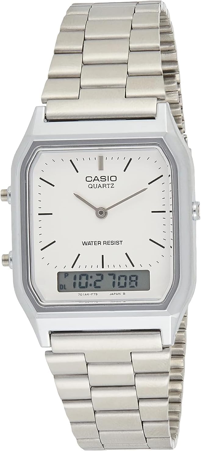 Casio Unisex's Digital Quartz Watch with Plastic Strap A100WEF-8AEF ...