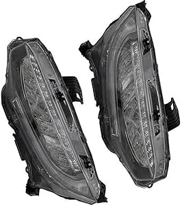 Amazon.com: AUTO DN Left Right Headlight Assembly for Honda Civic 2016 ...