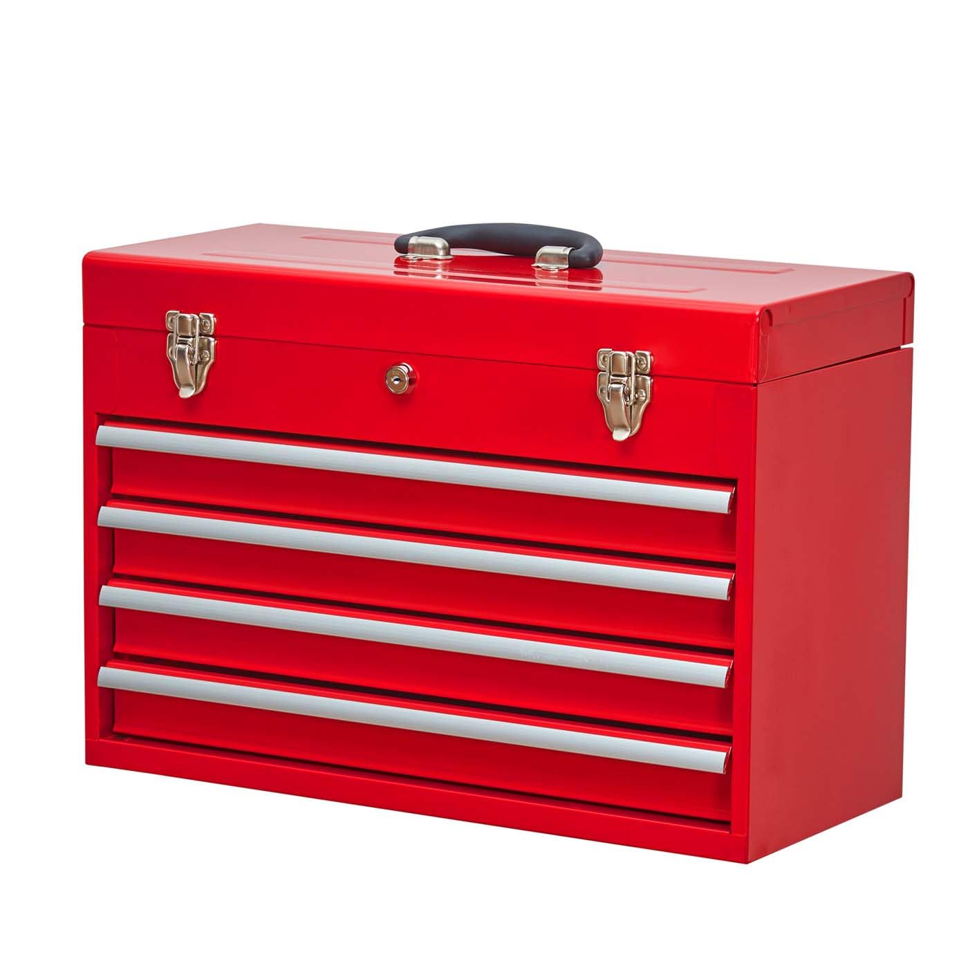 Amazon.com: Portable Heavy Duty Steel Toolbox, with 4 Drawers with ...