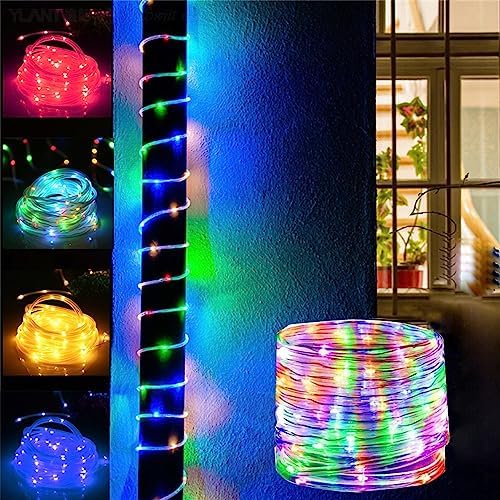 Litupshow 12M LED Rope Lights Battery Powered with Remote, Timer, 8Mode ...